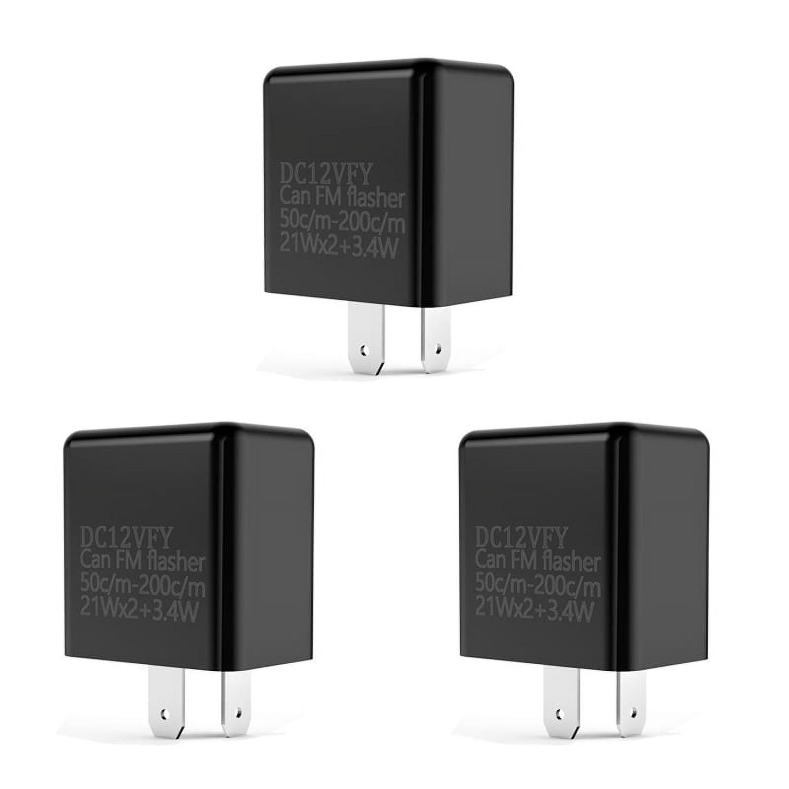 3X 2-Pin LED Flasher Relay 12V Adjustable Frequency for Turn Signal Fix ...