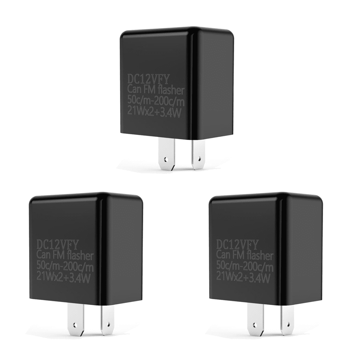 3X 2-Pin LED Flasher Relay 12V Adjustable Frequency for Motorcycle Turn ...