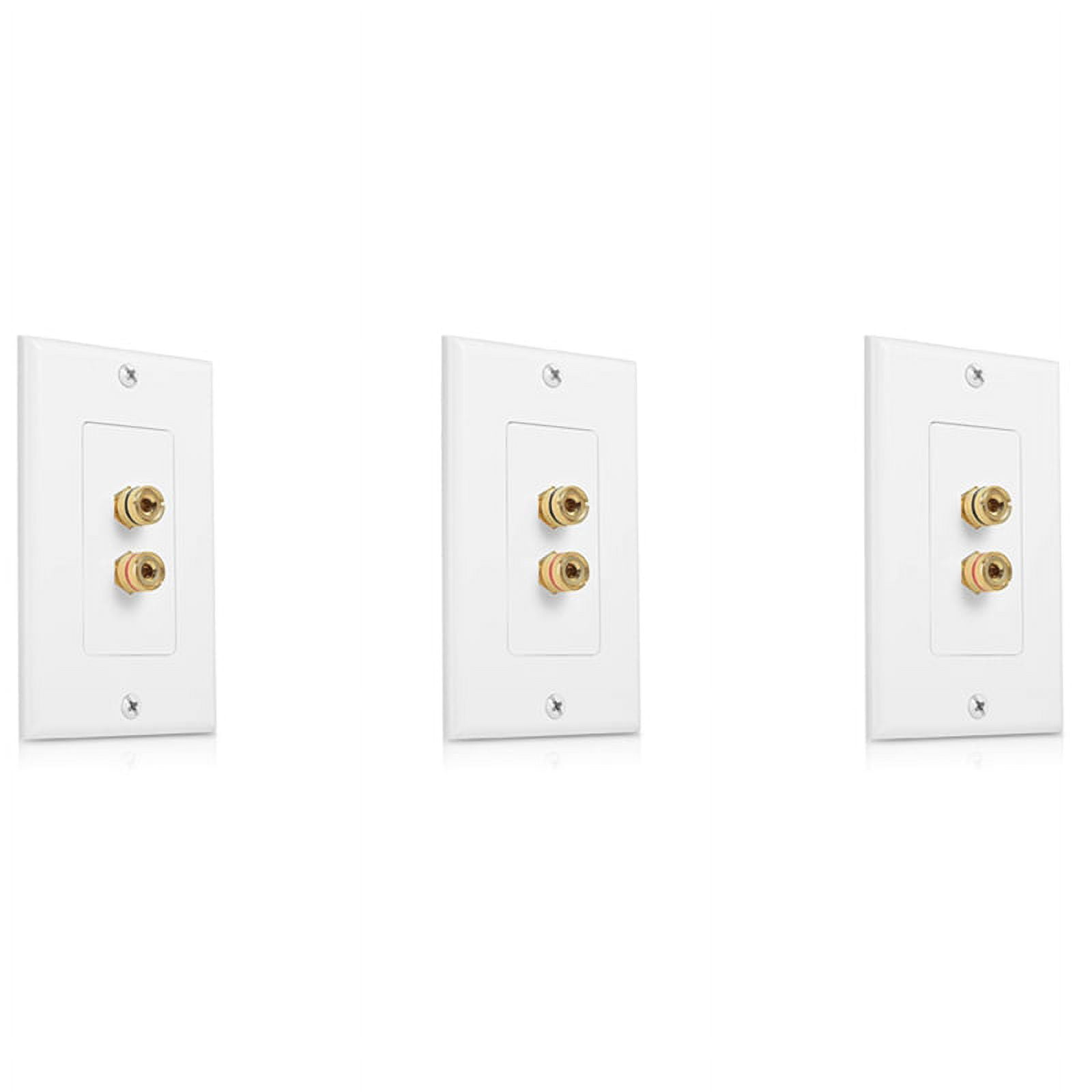 3X 2 Posts Speaker Wall Plate Home Theater Wall Plate Audio Panel for 1 ...