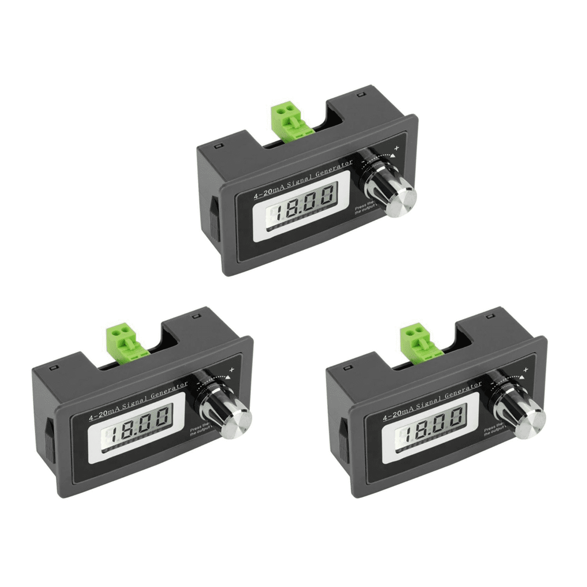 3X 2-Wire 4-20MA Current Loop Signal Generator Panel-Mounted Current ...