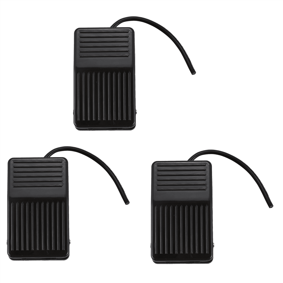 3X 220V 10A SPDT Nonslip Plastic Momentary Electric Power Foot Pedal ...