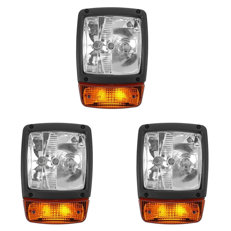 3X 24V Excavator Front LED Headlights Turn Signal Lamp Indicator Work ...