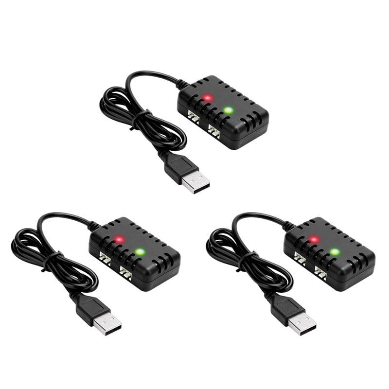 3X 2S 7.4V 2-in-1 Charger with XH-3P Connector Plug for AX24 SCX24 ...