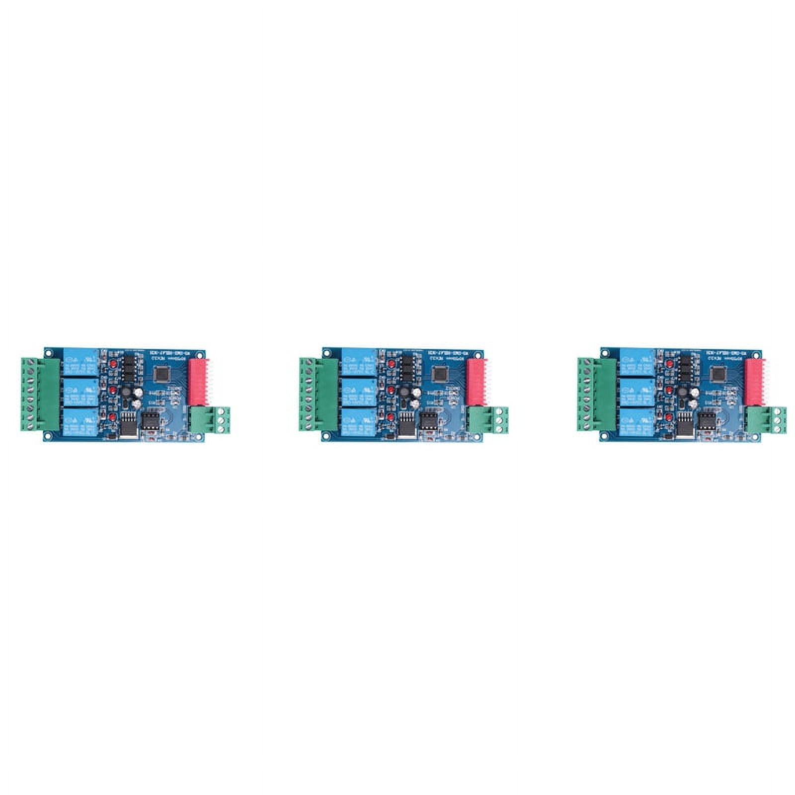 3X 3 Channel 5A DMX512 Controlled Relay Switch Kit DIY Converter Dimmer ...