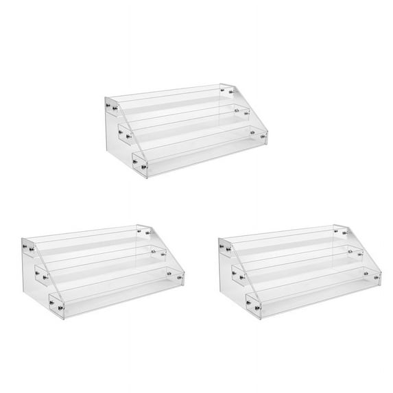 3X 3 Tier Clear Acrylic CD Holder Cascading Storage Rack - Walmart.com