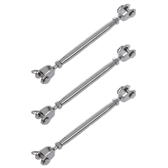3X 304 Stainless Steel Rigging Screw Closed Body Jaw Jaw Turnbuckle 7/ ...