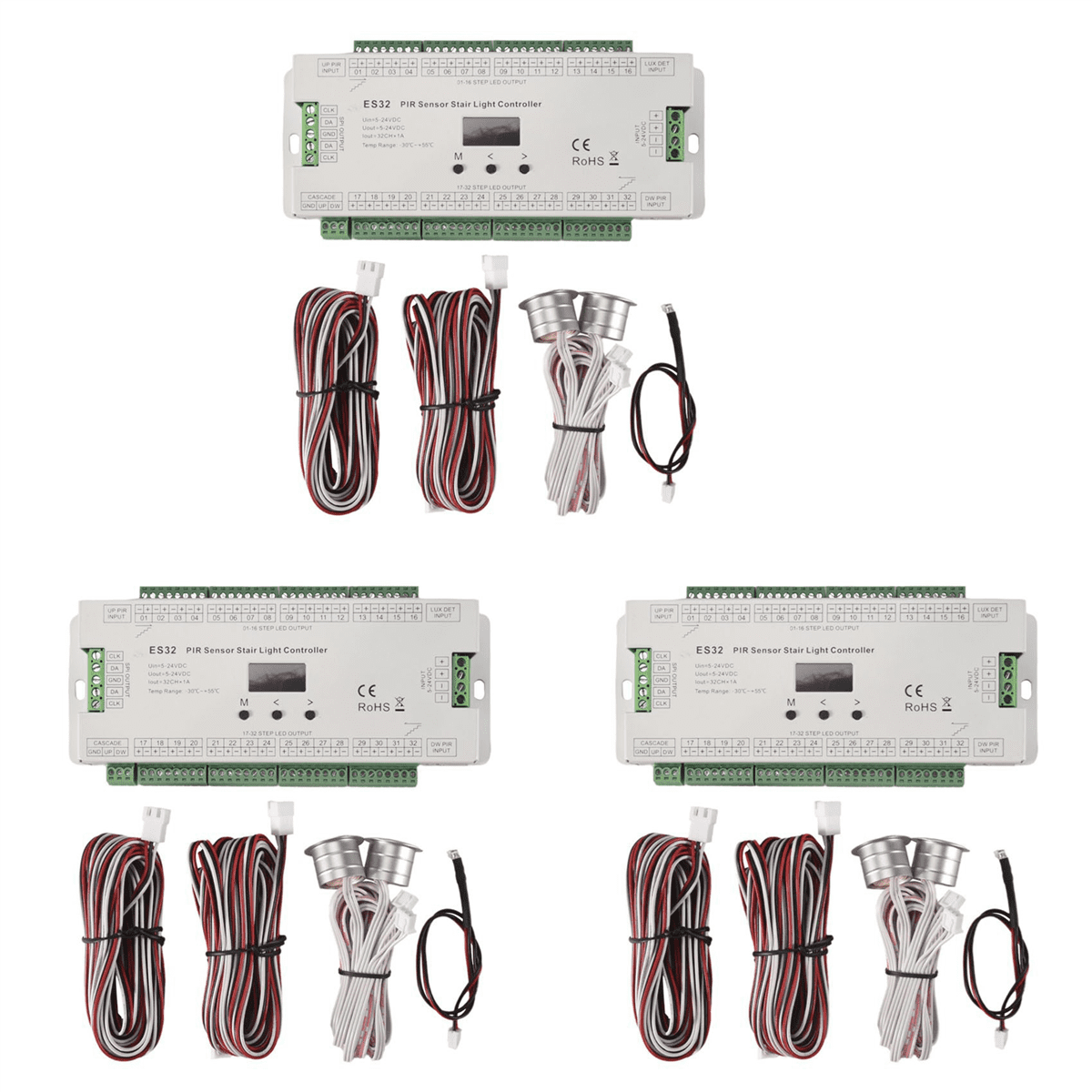 3X 32CH ES32 PIR Sensor Stair Light Controller Human Body Infrared ...