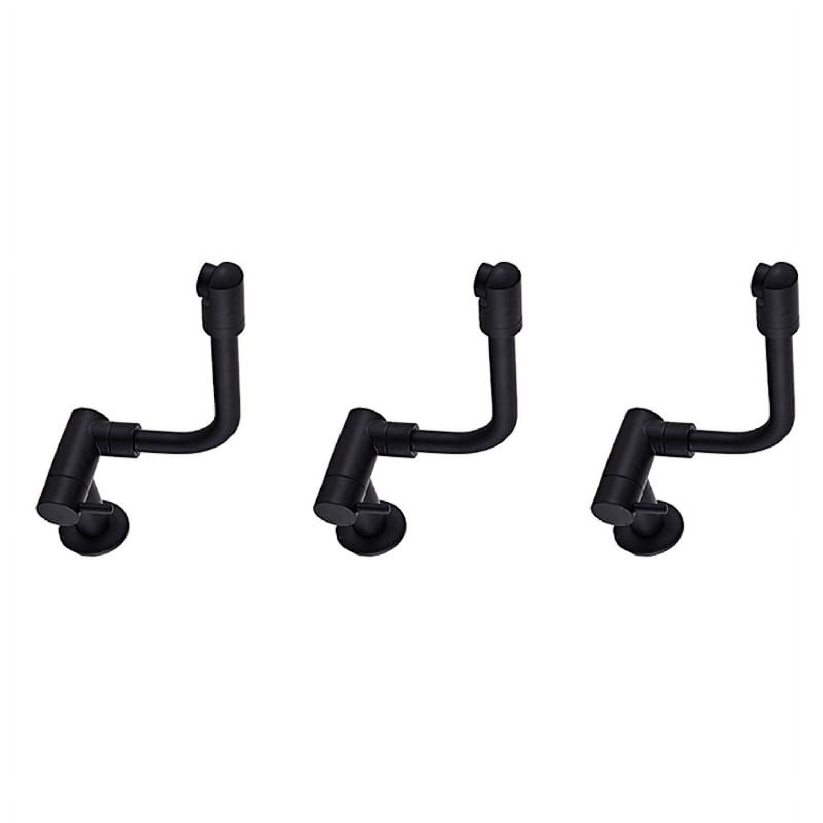 3X 360 Degree Rotating Black Wall Mounted Single Cold Water Mixer Solid ...