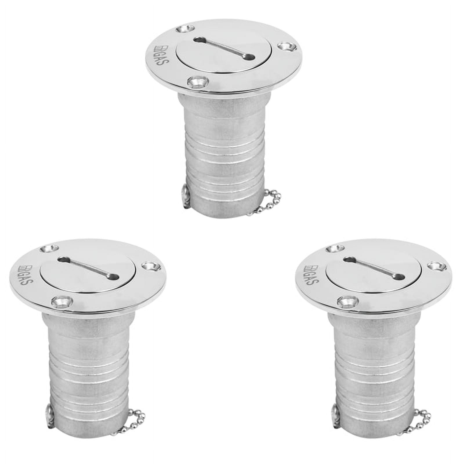 3X 38mm 1.5 Inch Marine Stainless Steel Boat Deck Fill/ Filler Port Gas ...