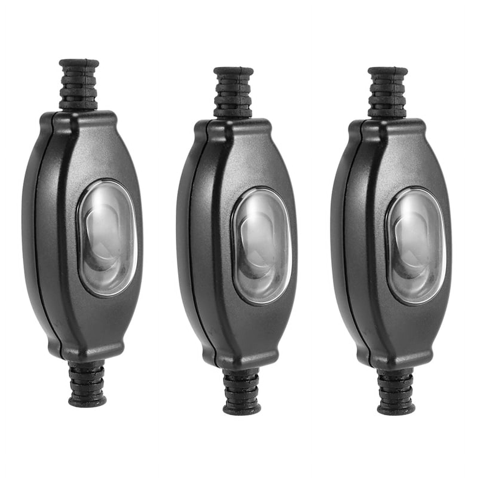 3X 3A 250V 6mm Waterproof in Line Switch Cord Switch IP65 Round Wire ...