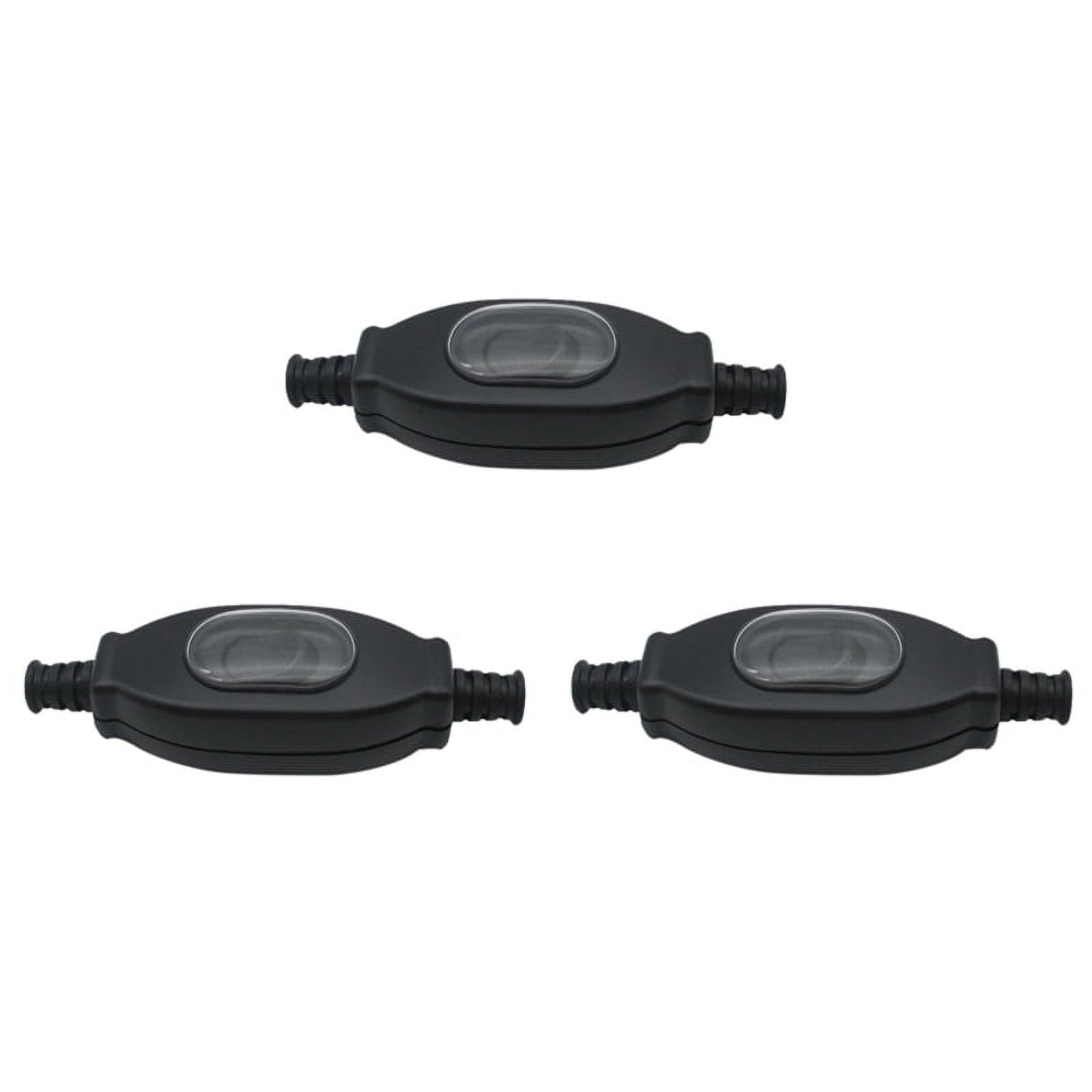 3X 3A 250V 8mm Waterproof in Line Switch Cord Switch IP65 Round Wire ...