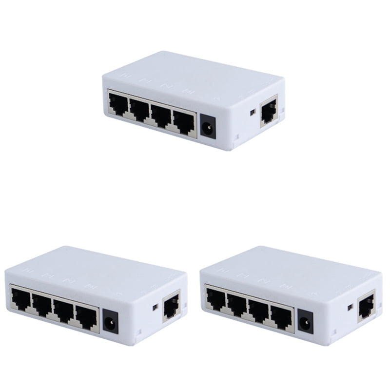 3X 4 Port POE Extender 100Mbps 1 in 4 Out 250 Meters Network Switch ...