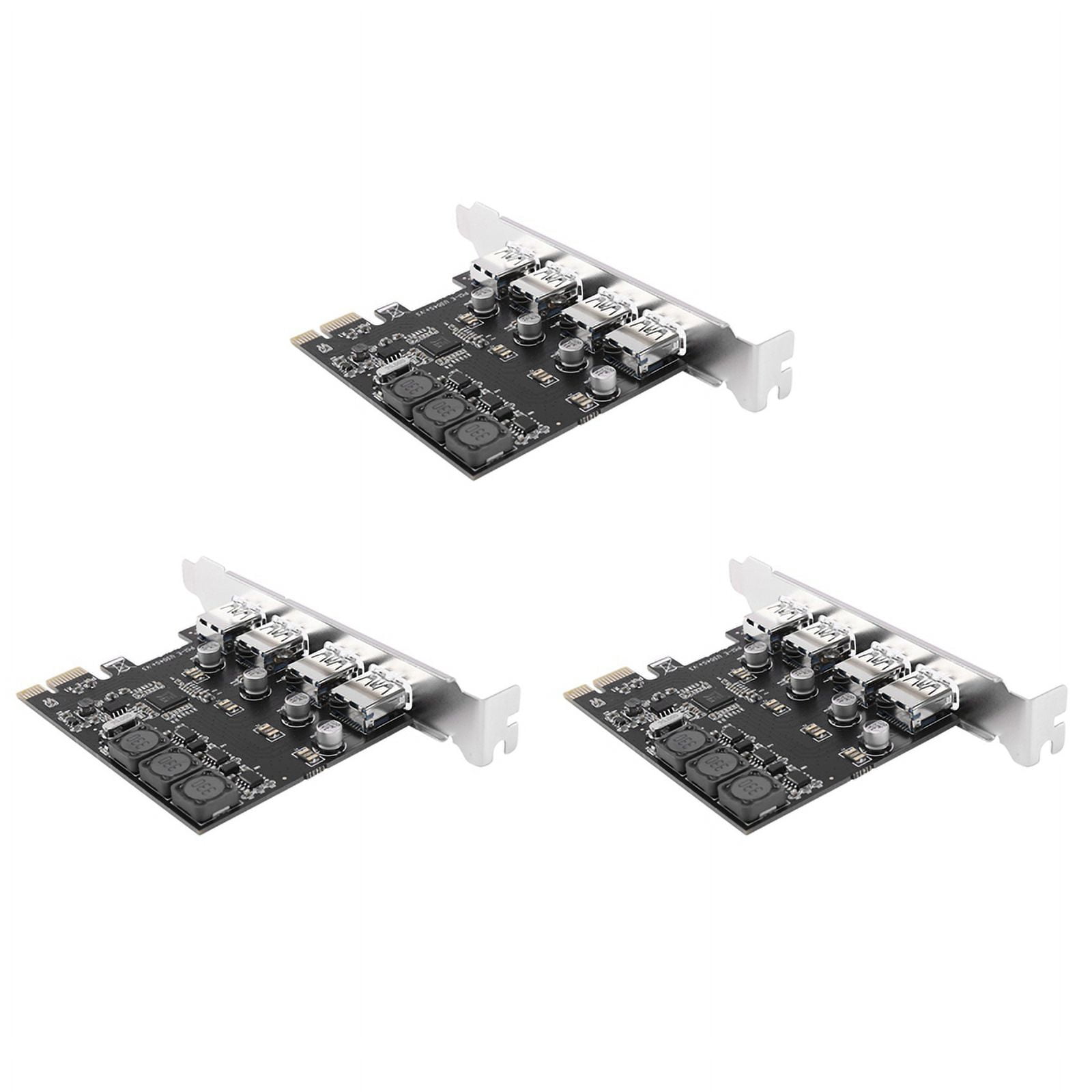3X 4 Port USB 3.0 Pci Express Expansion Card Pcie Pci-E USB 3.0 Host ...