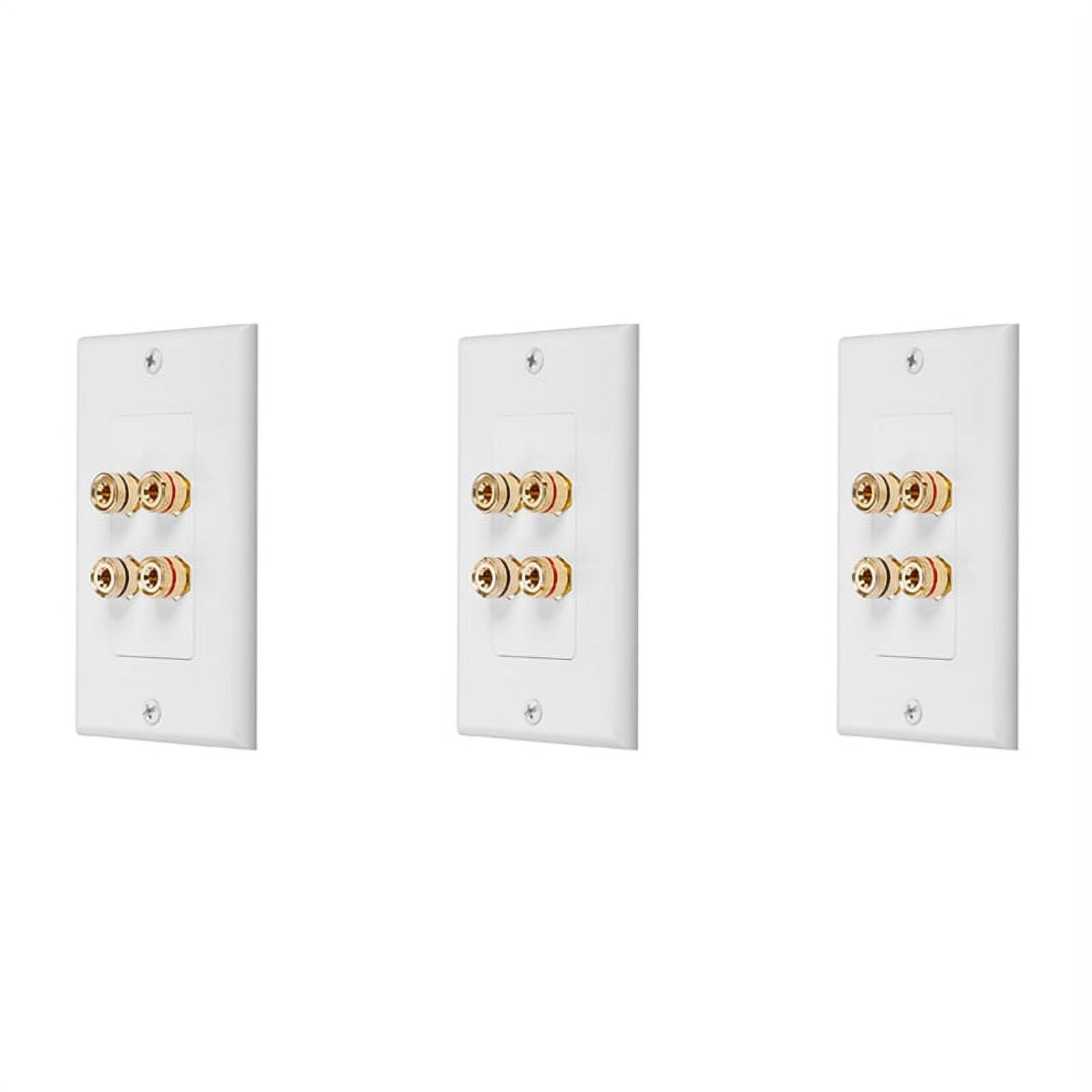 3X 4 Posts Speaker Wall Plate Home Theater Wall Plate Audio Panel for 2 ...