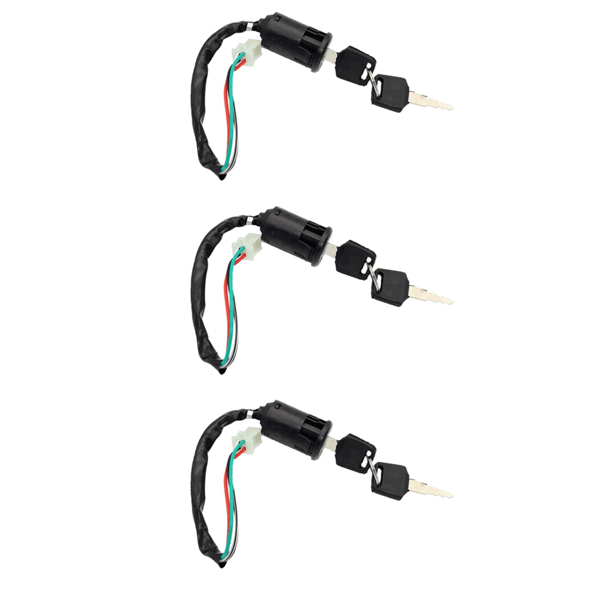 3X 4 Wire Ignition Switch Key for 50Cc 110Cc 125Cc 250Cc Quad Dirt Bike ...