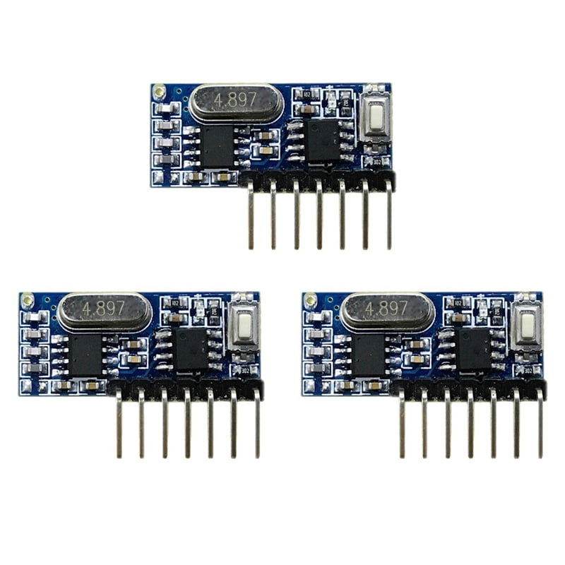 3X 433mhz Superheterodyne Wireless Decoding Receiving Module 4 Channel Output Decoding Receiver ...