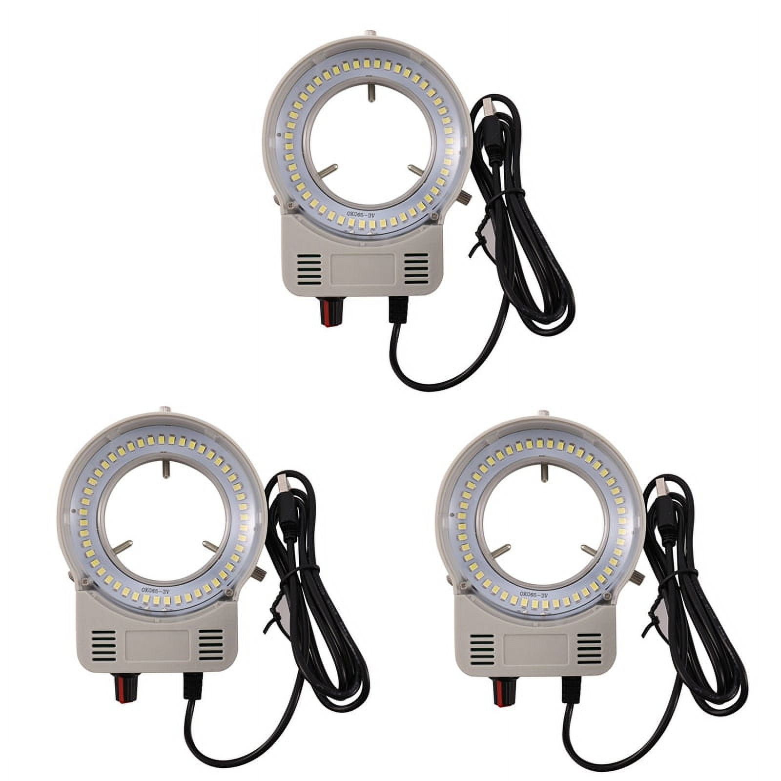3X 48 LED Industrial Microscope Camera Light Source Ring Lamp Light ...