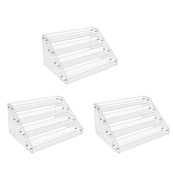 3X 4Tier Clear Acrylic CD Holder Cascading CD Storage Rack,DVD/CD ...