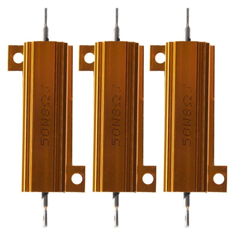 3X 50 Watt 8 Ohm 5% Aluminum Housed Wirewound Power Resistor - Walmart.com