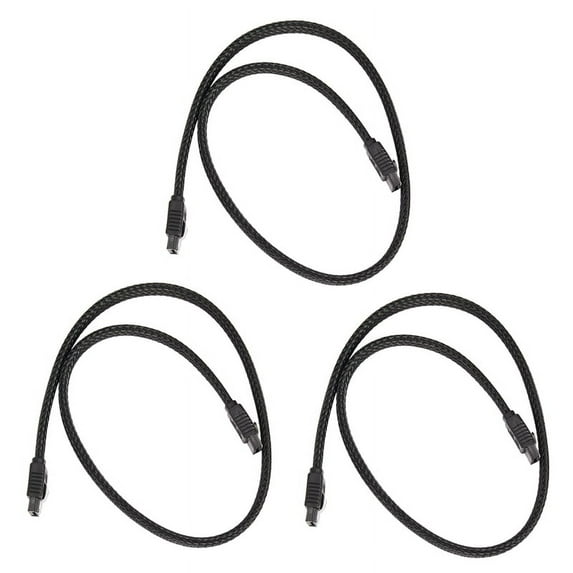 3X 50CM 3.0 III SATA3 7Pin Data Cable 6Gb/S SSD Cables HDD Hard Disk ...