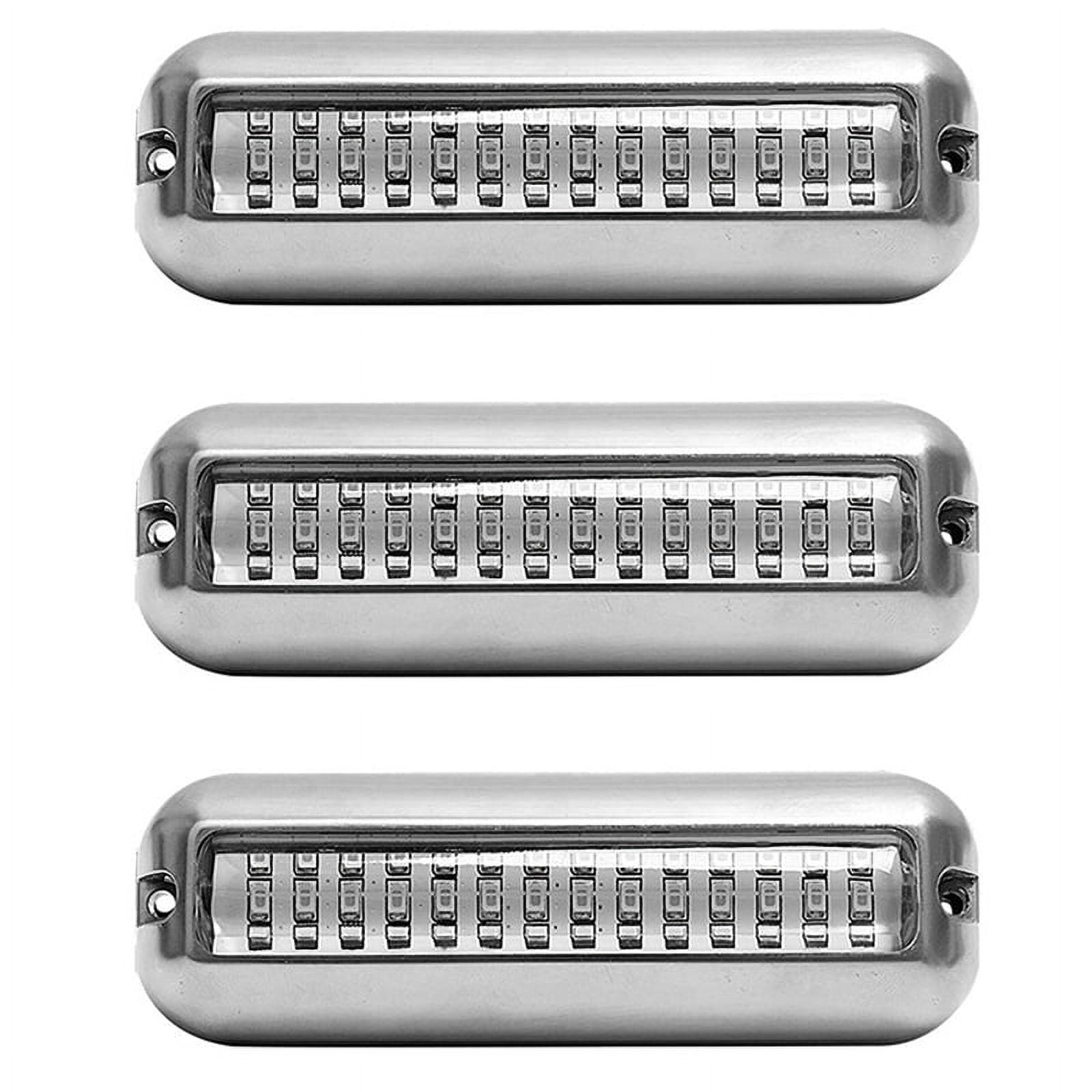 3X 50W 42 LEDs Boat Transom Light Stainless Steel Waterproof Marine ...