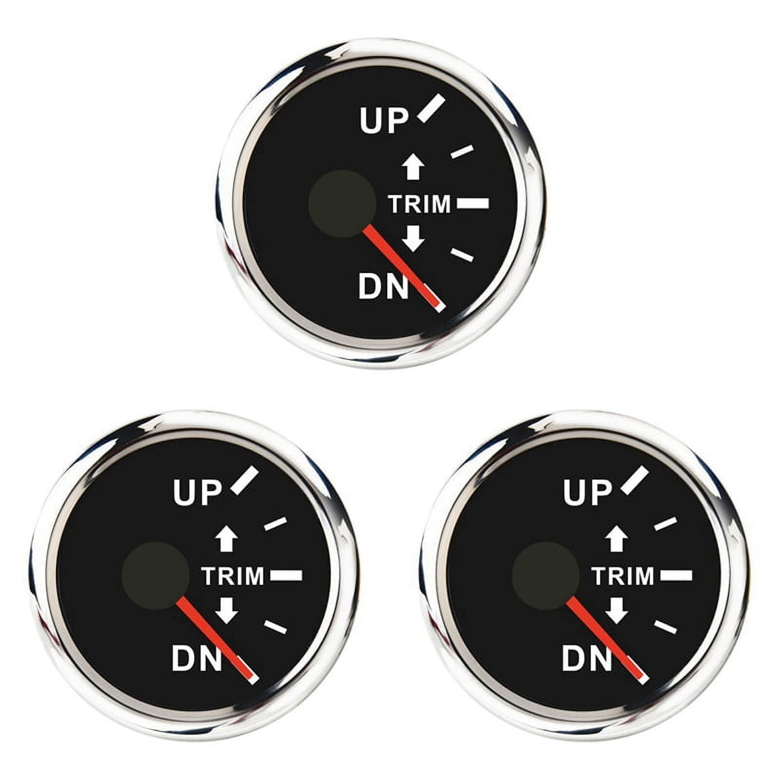 3X 52mm Digital Marine Trim Gauge Universal Balance Signal Trim Meter ...