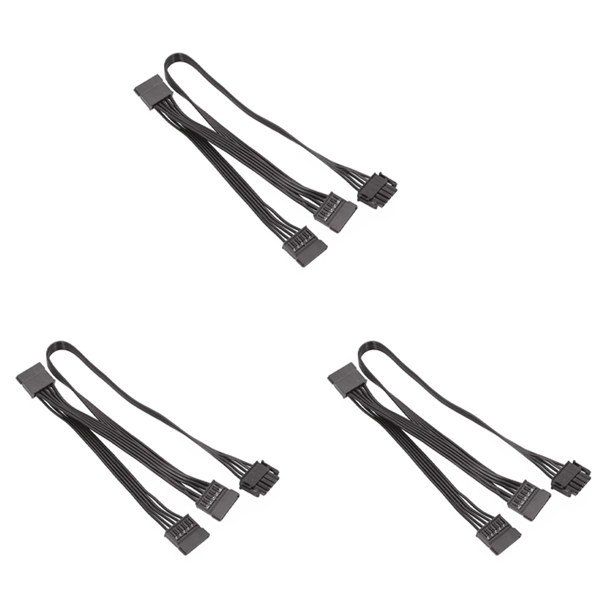 3X 5Pin to 3 Port SATA Peripheral Power Supply Cable for Modular PSU ...