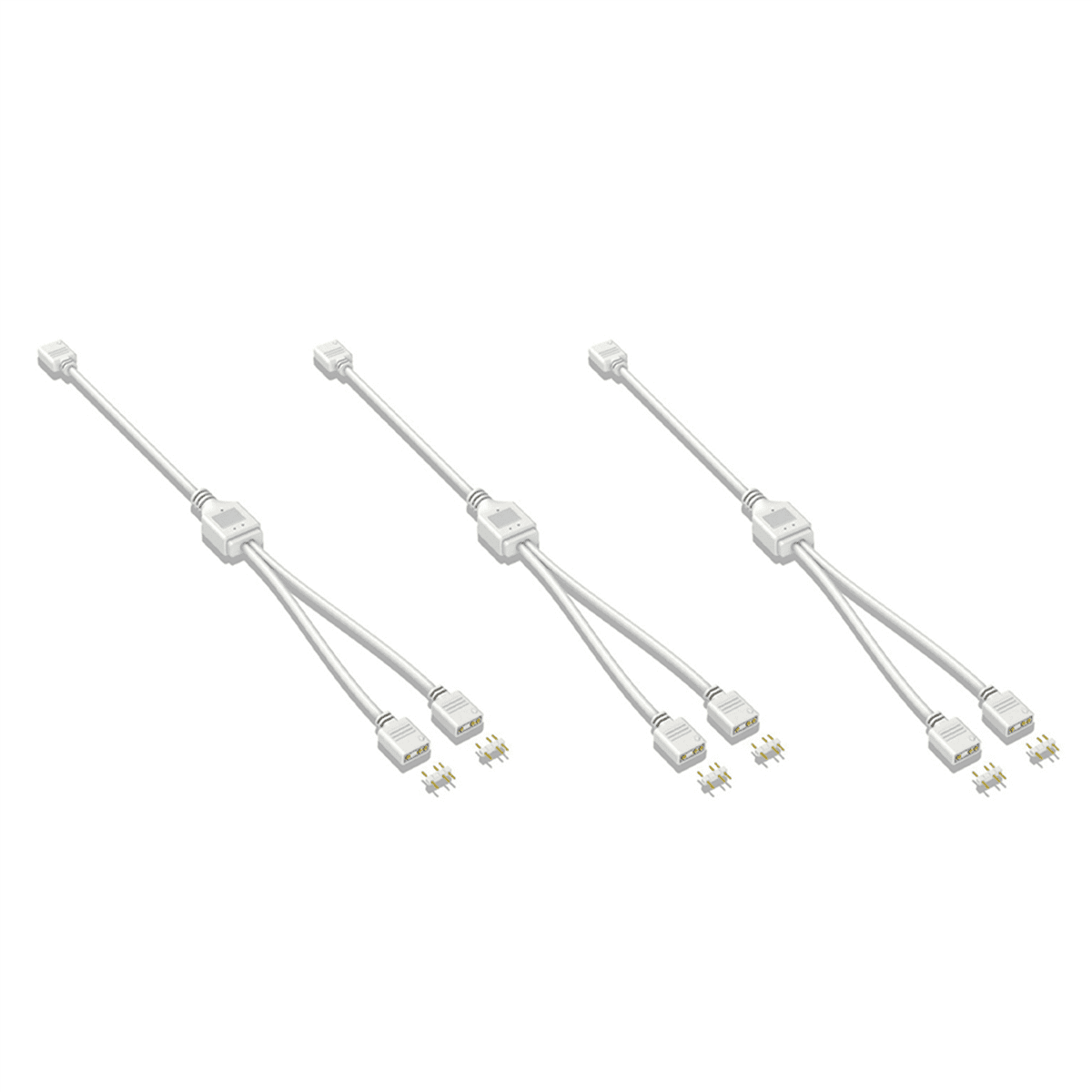 3X 5V 3-Pin Extension Cable for Computer Motherboard 1 Point 2 Hub ...