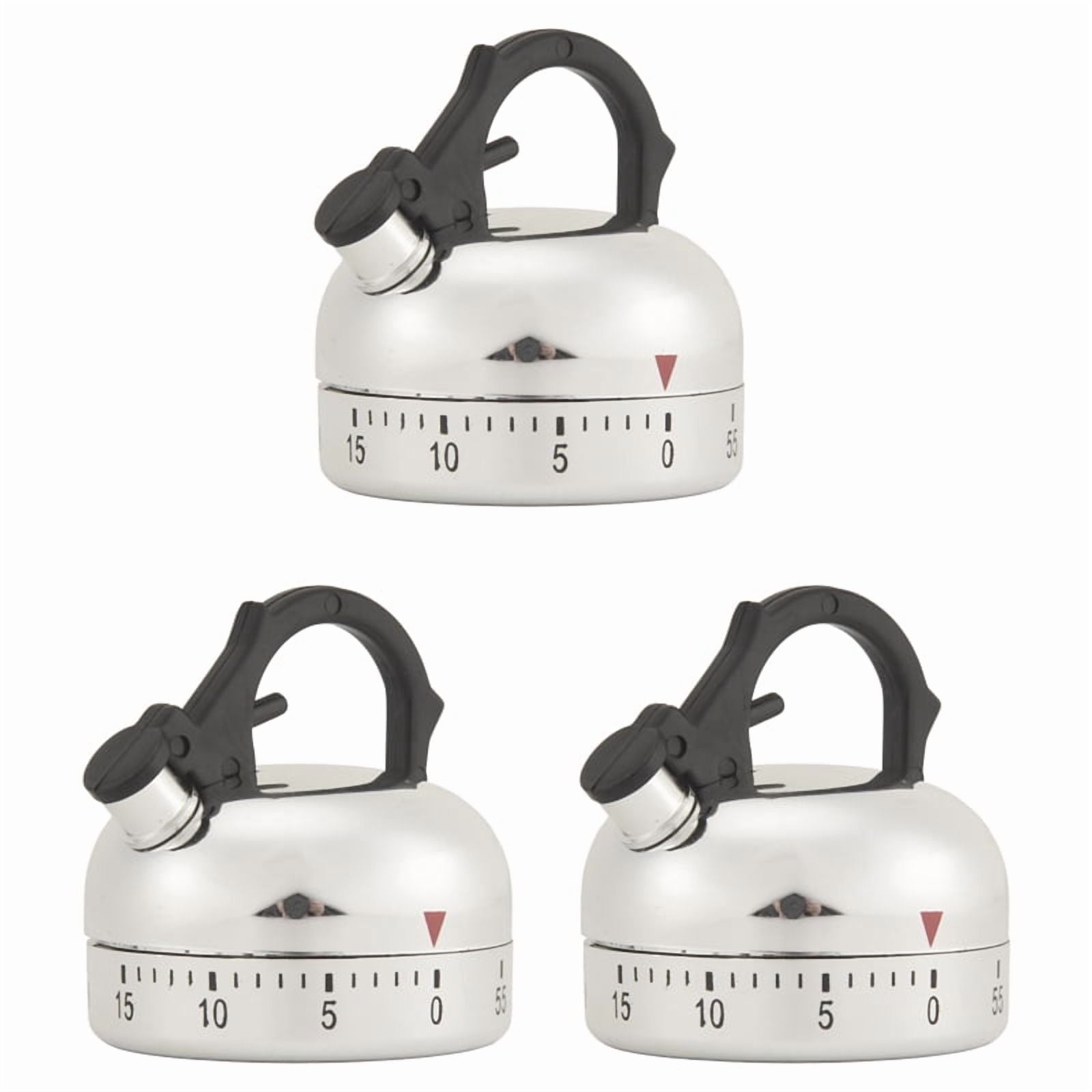3X 60 Minute Counting Teapot Shaped Kitchen Cooking Alarm Clock Timer ...