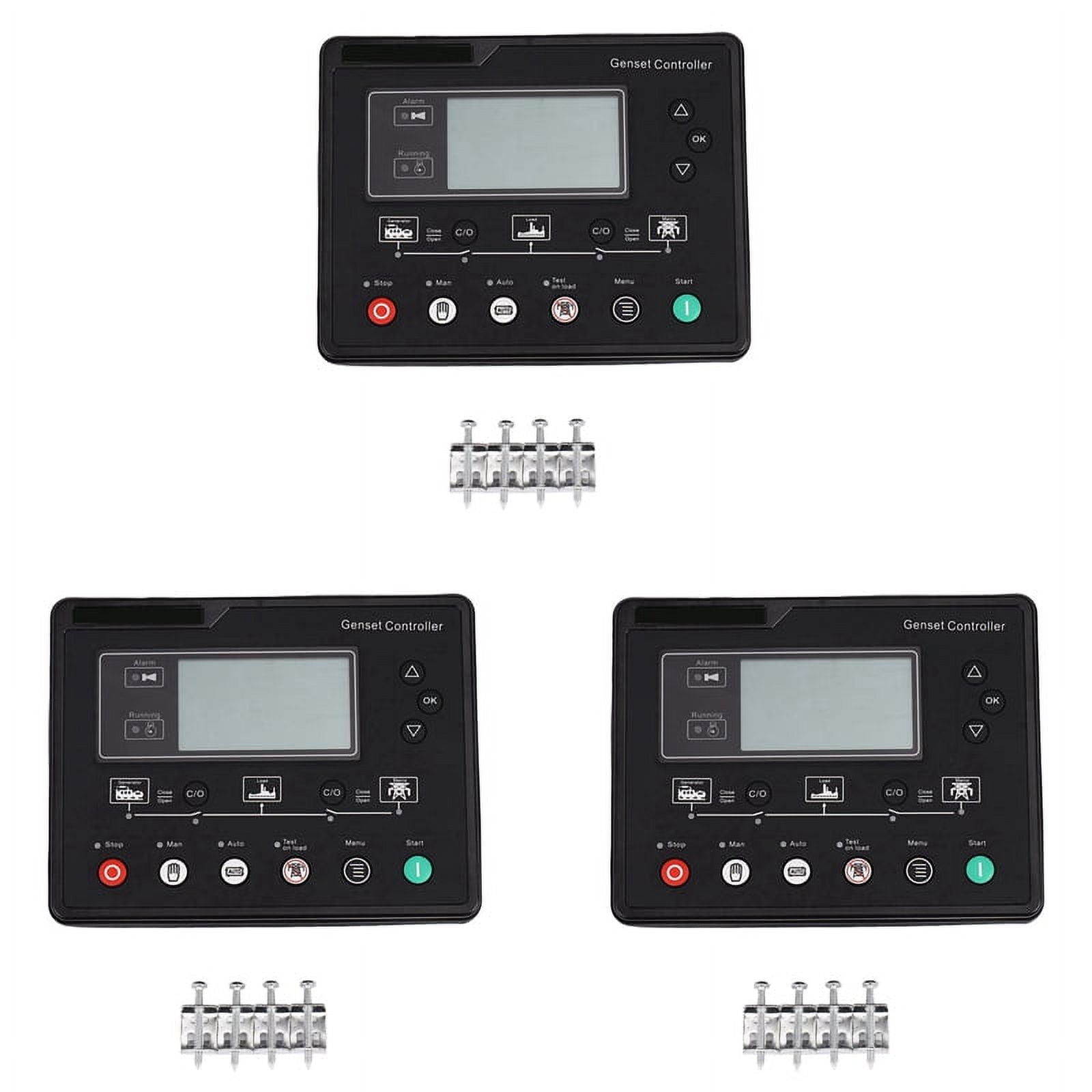3X 6120U Generator Set Controller LCD Automatic Start Genset Control ...