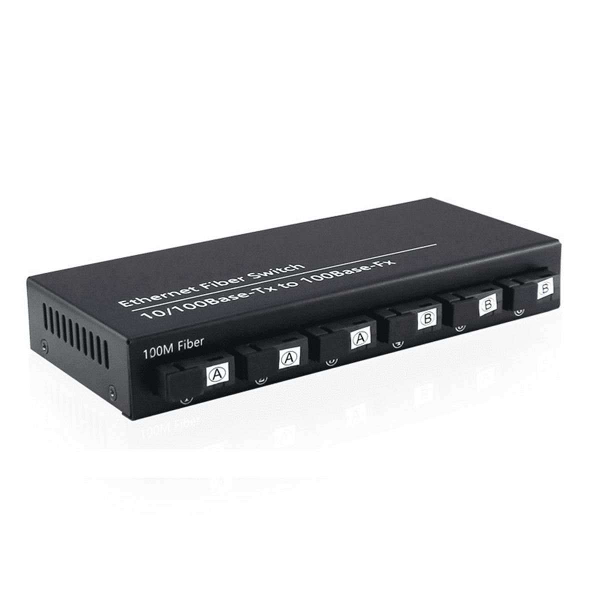 3X 6Port 10/100M Ethernet Switch 6 Fiber Port 25KM 2UTP RJ45 Fiber ...