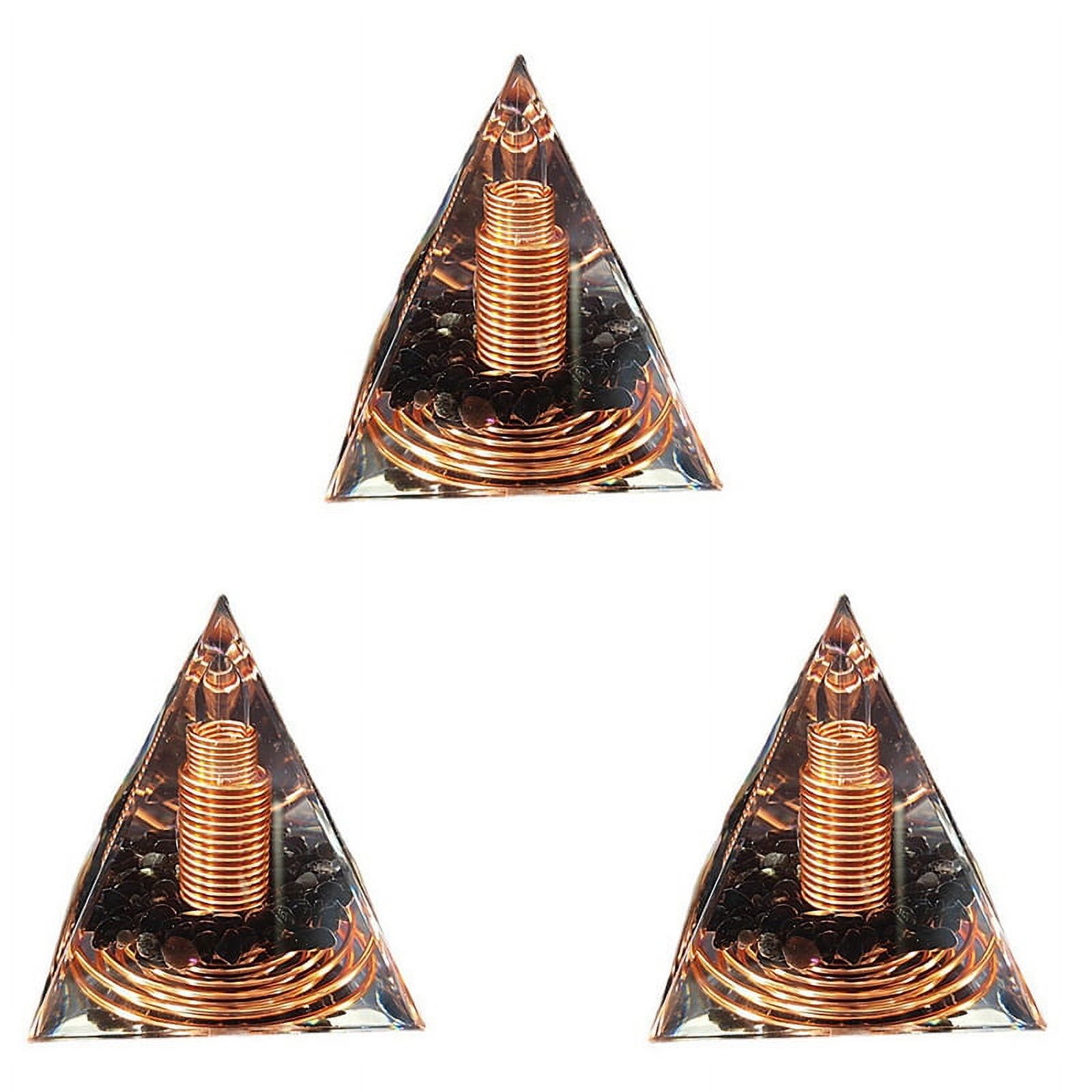 3X 6cm Crystal Gravel Spiral Pyramid Spiral Coil Pyramid Handmade Home ...