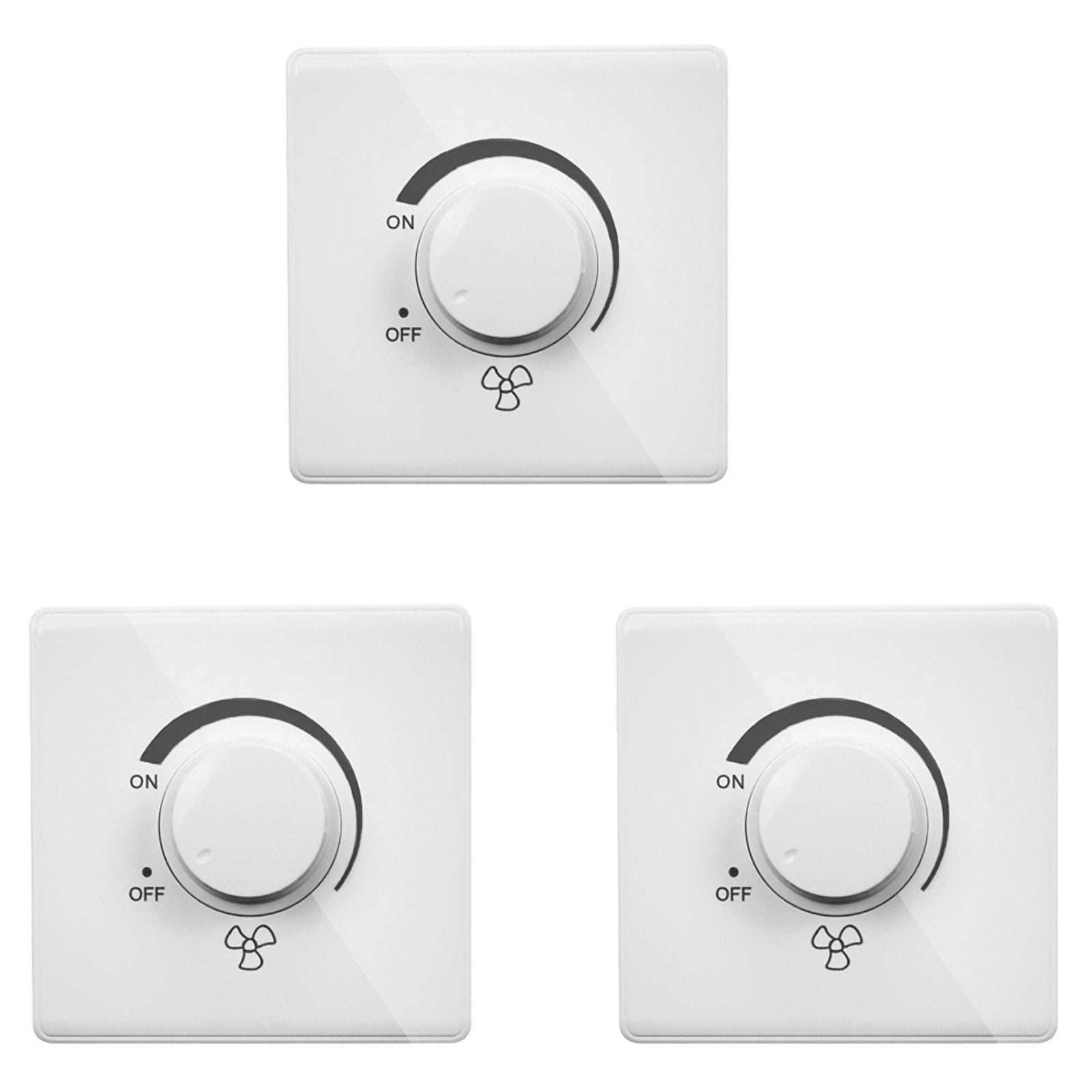 3X 86 Type Ceiling Fan Adjustment Stepless Speed Controller Wall Switch ...