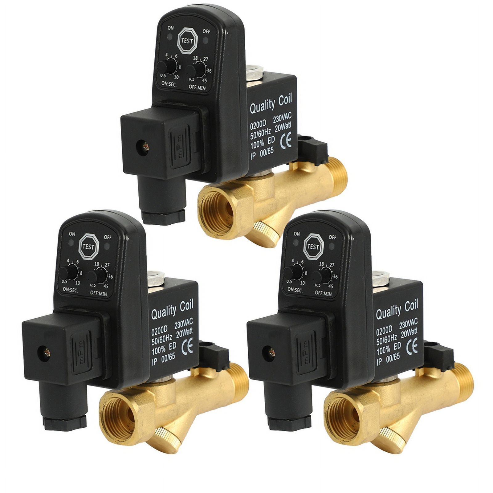 3X AC 220V 1/2Inch Electronic Timed 2Way Air Compressor Gas Tank ...