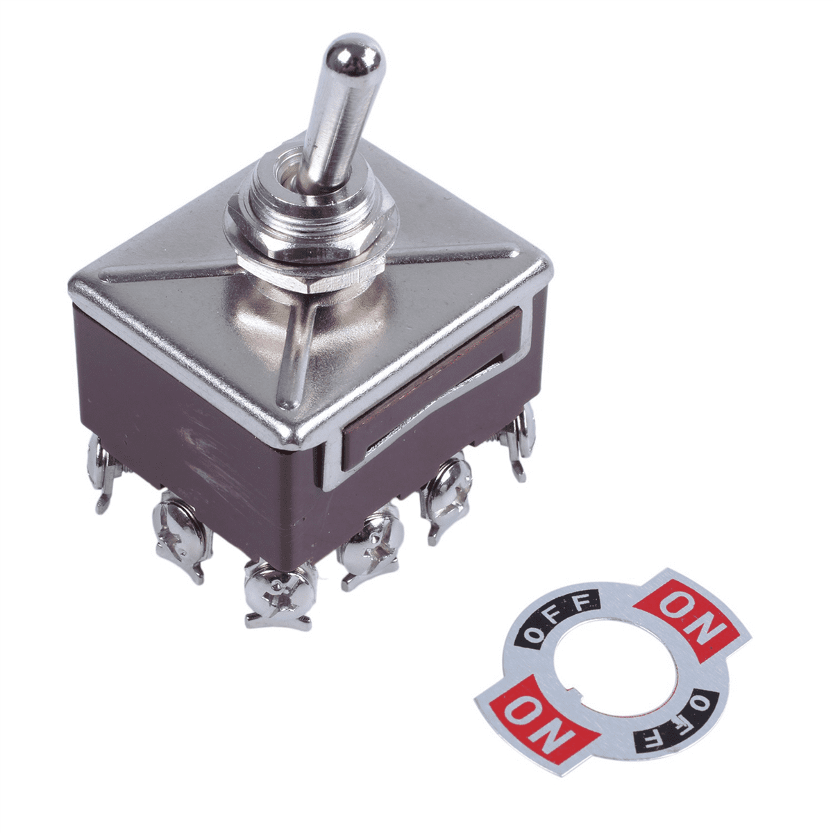 3x Ac 380v 10a On Off On 3 Positions 12 Pin Latching Toggle Switch 4pdt