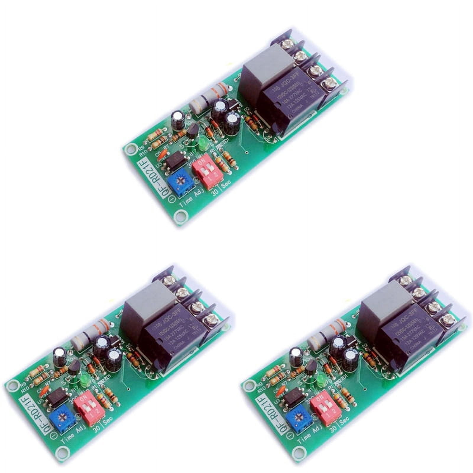 3X AC100V-220V Adjustable Control Relay Module Turn Delay Switch Board ...