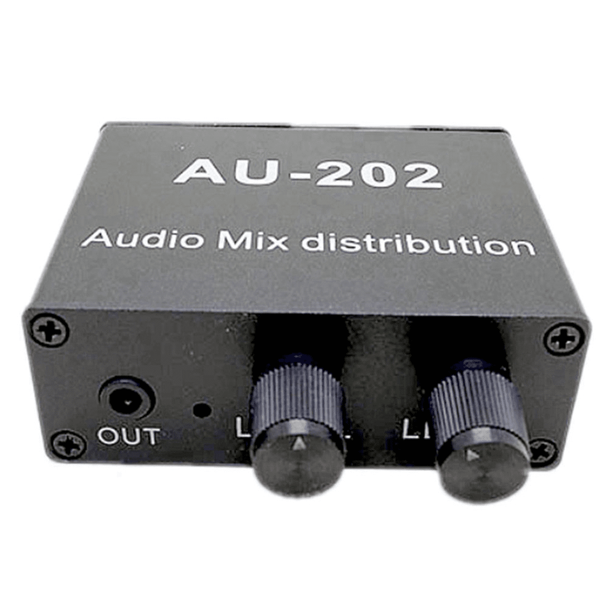 3X AU-202 2 Input 2 Output Stereo Mixer Audio Distributor for Headphone ...
