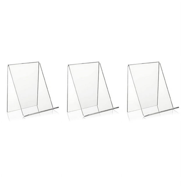 3X Acrylic Book Stand with LEDge,Transparent Acrylic Display Easel ...
