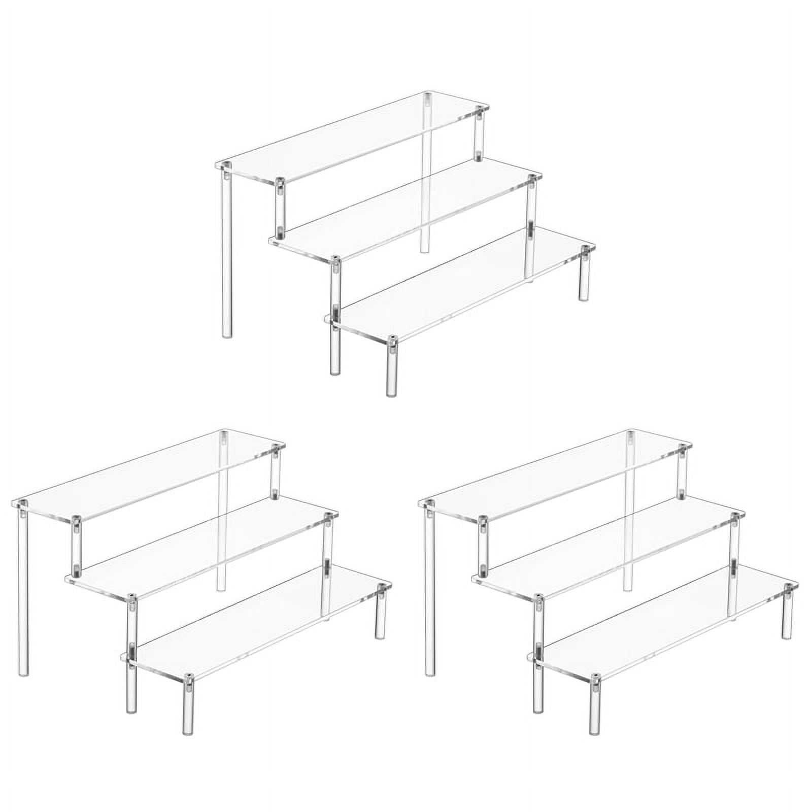 3X Acrylic Display Risers, Perfume Stand Organizer, Clear Shelf Risers ...
