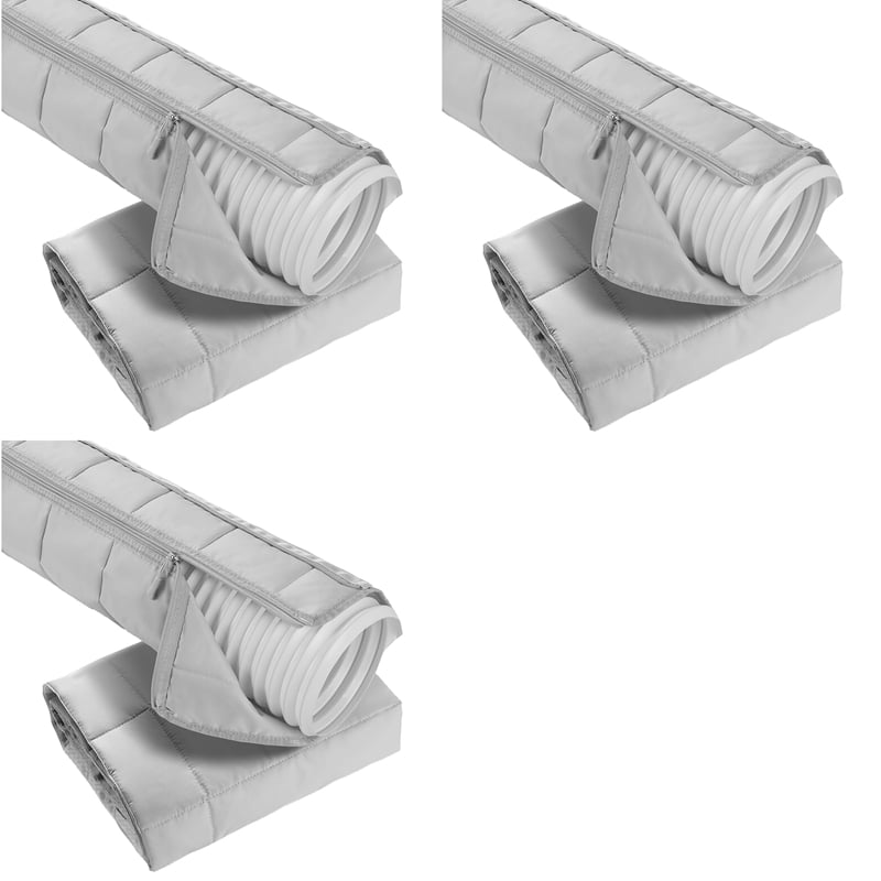 3X Air Conditioner Hose Cover, Zipper Insulated AC Hose Sleeve for 5In ...