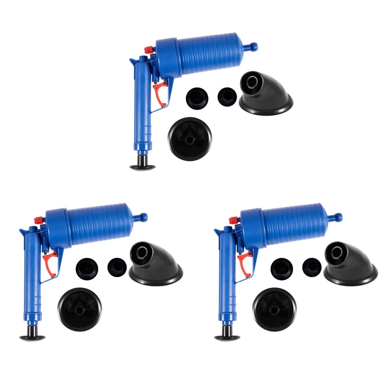 3X Air Power Drain High Pressure Powerful Manual Sink Plunger Opener ...