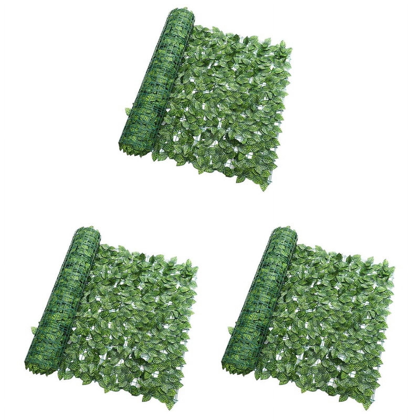 3X Artificial Plant Fence Green Leaf Fence Panels Privacy Fence Screen ...