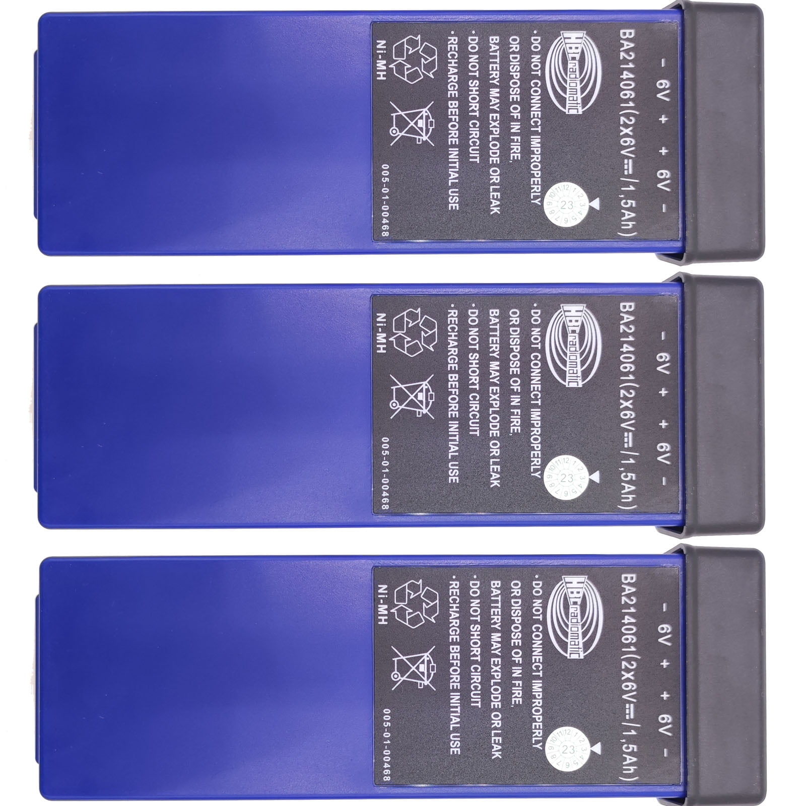 3X BA214061 Battery 6V HBC Radiomatic BA214061 Battery for FUB10AA ...