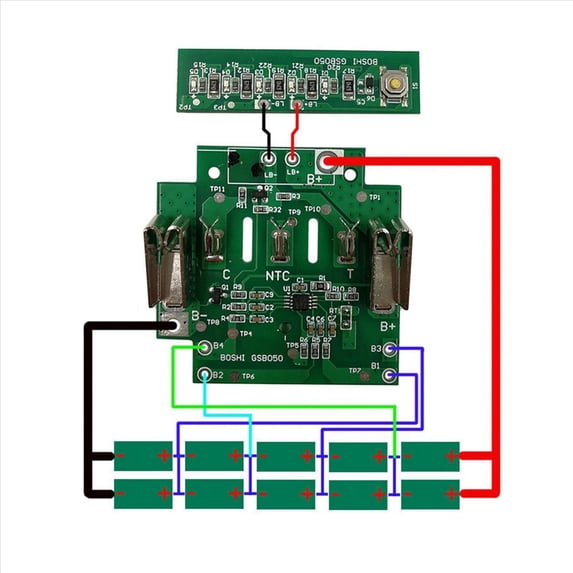 3X BAT618 Battery Plastic Case Can Be Filled with 10 X 21700 Li-Ion ...