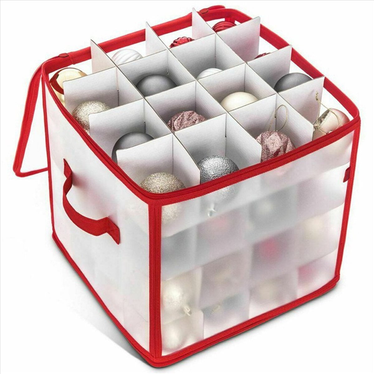 3X Baubles Storage Box Christmas Balls Storage Xmas Tree Decorations ...