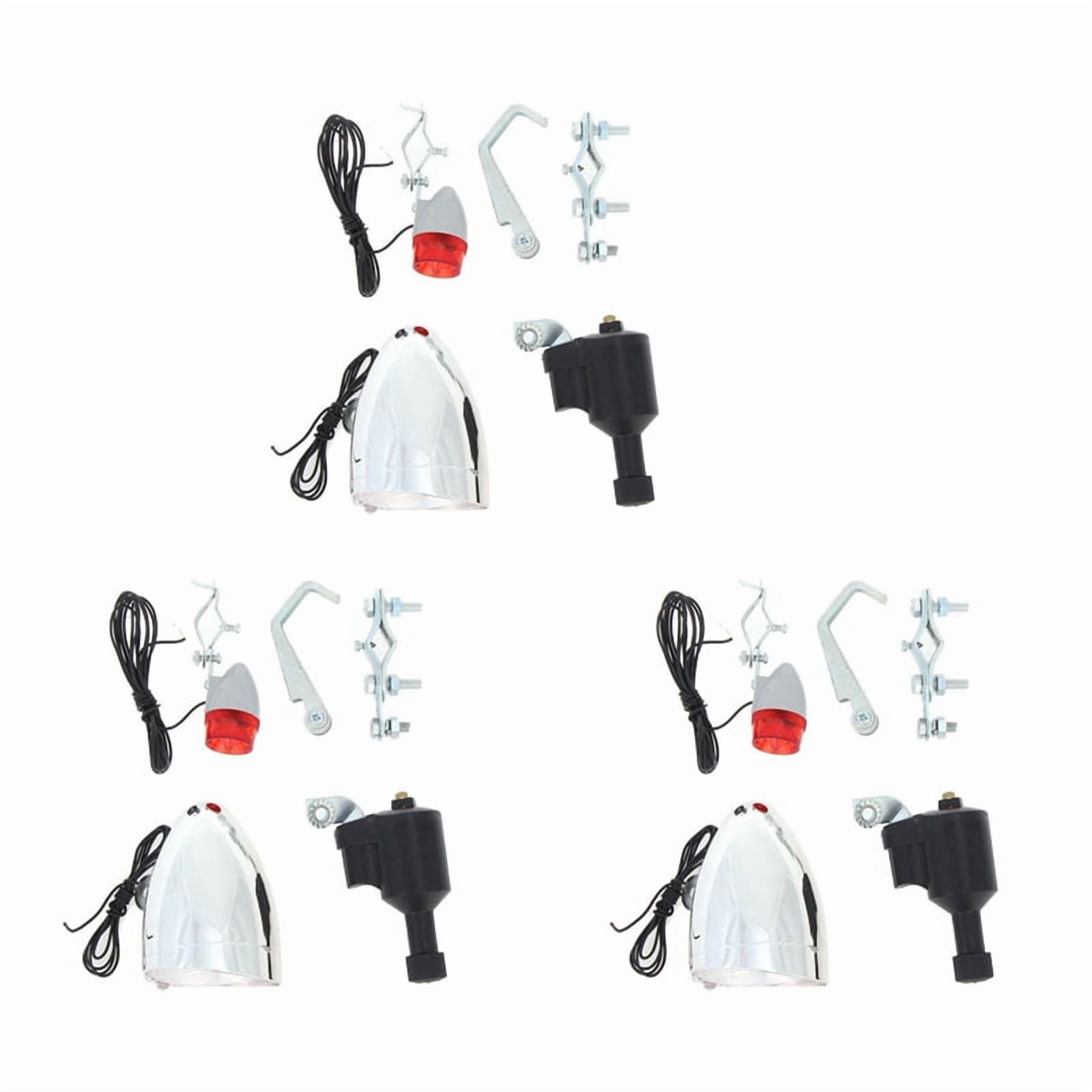 3X Bike Light Bicycle Motorized Bike Friction Dynamo Generator Tail ...