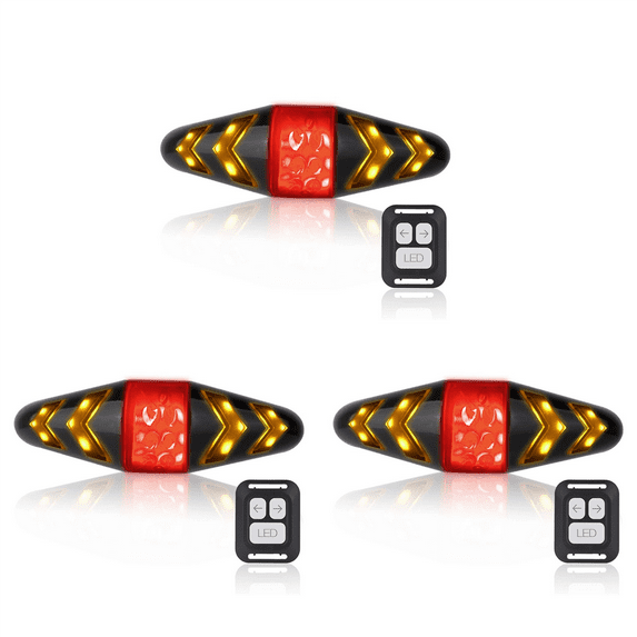 3X Bike Tail Light with Turn Signals, USB Rechargeable Ultra Bright LED ...