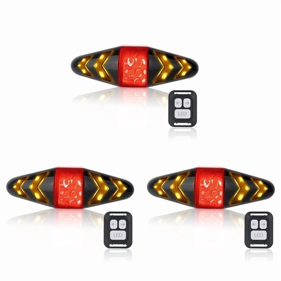 3X Bike Tail Light with Turn Signals, USB Rechargeable Ultra Bright LED ...
