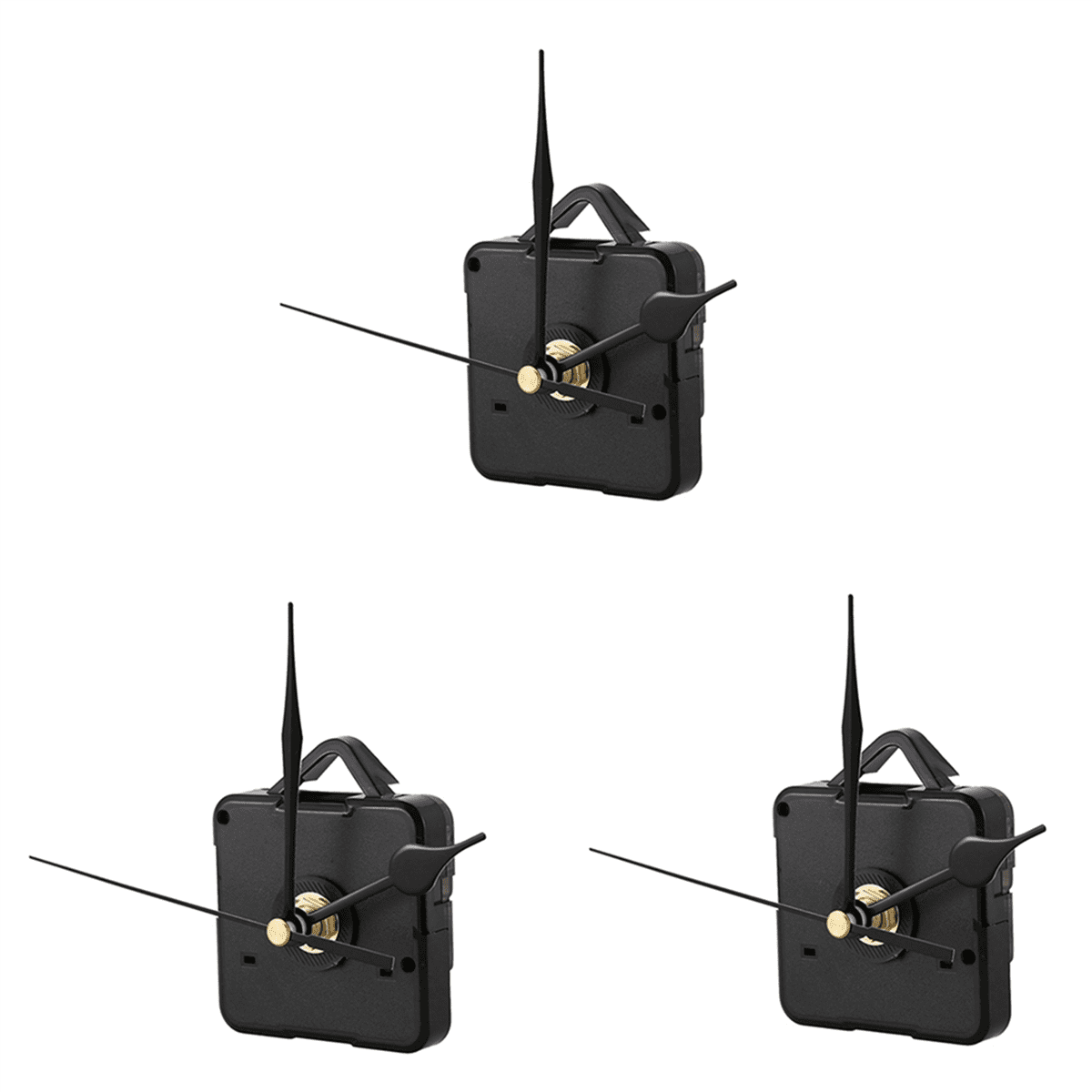 3X Black Hand DIY Quartz Clock Spindle Silent Movement Mechanism Repair ...