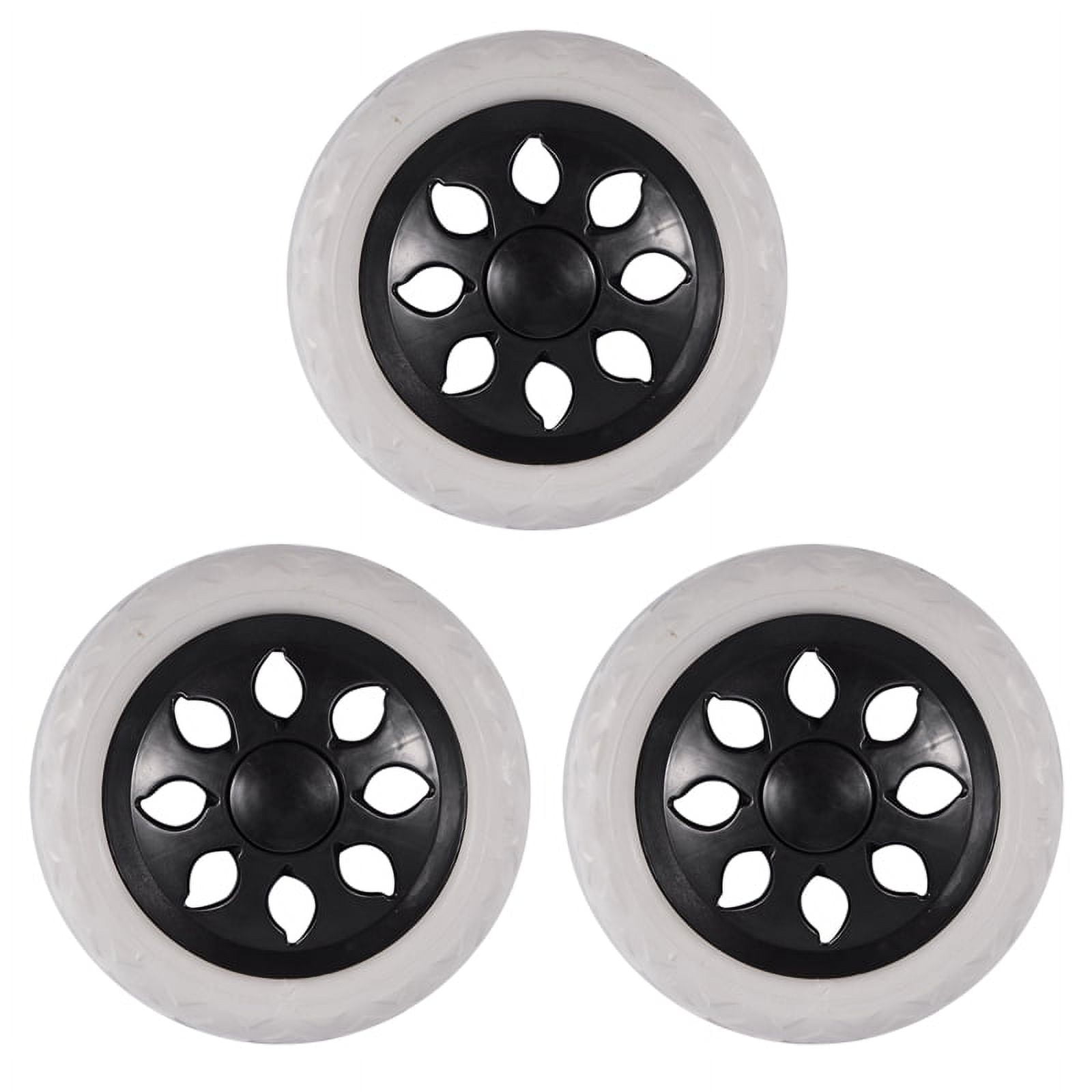 3X Black White Plastic Core Foam Cartwheel Casters - Walmart.com